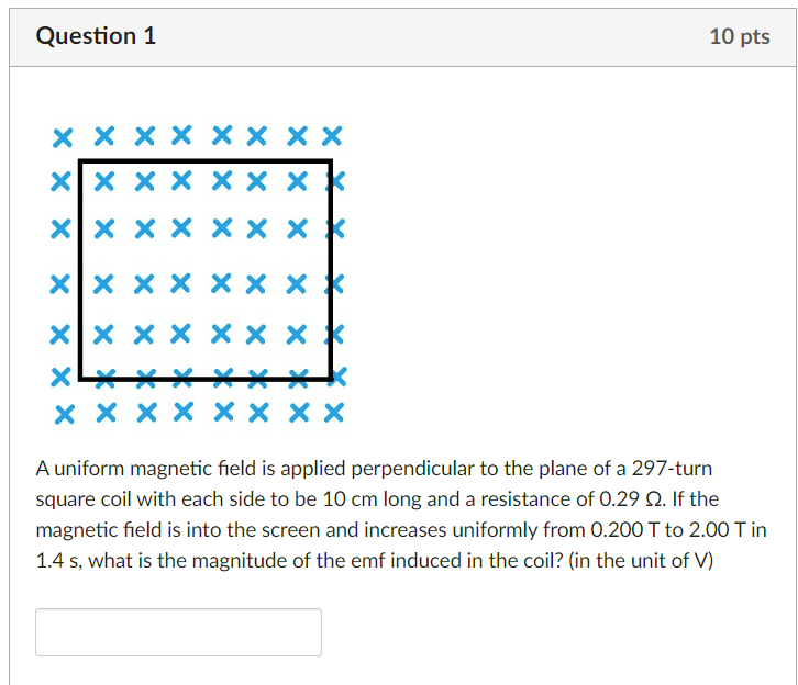 Solved A uniform magnetic field is applied perpendicular to | Chegg.com