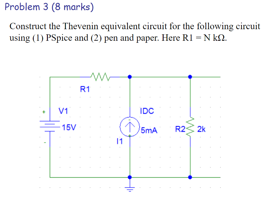 Solved Construct the Thevenin equivalent circuit for the | Chegg.com