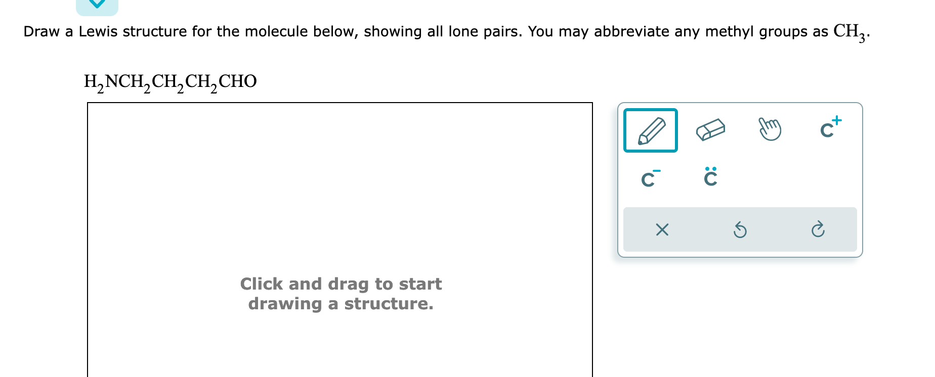 Solved Draw a Lewis structure for the molecule below, | Chegg.com