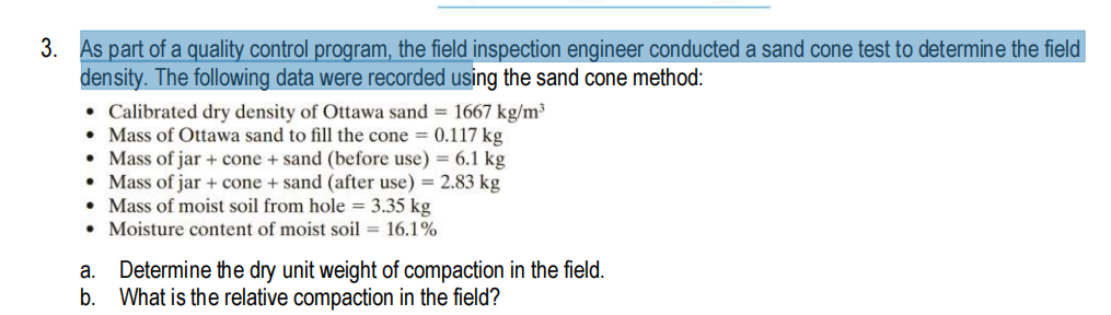 Solved As part of a quality control program, the field | Chegg.com