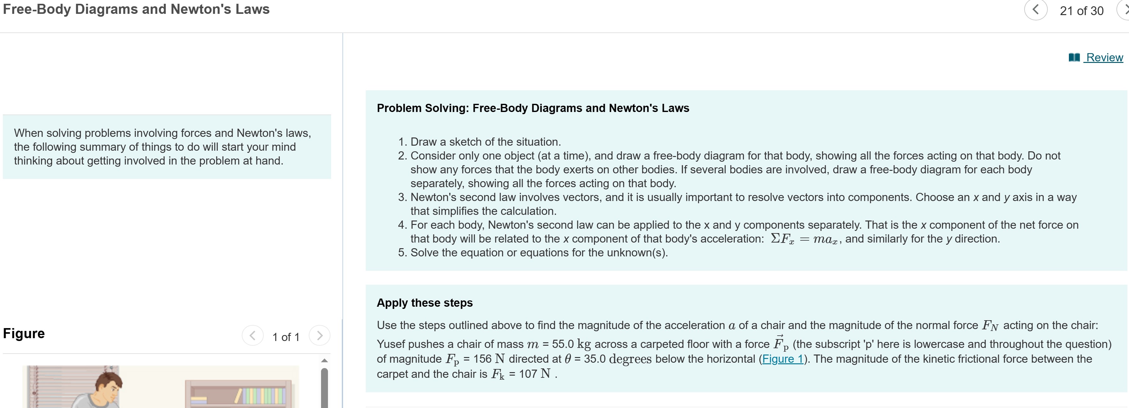 Solved Free-Body Diagrams and Newton's Laws 21 of 30 When | Chegg.com