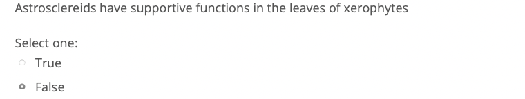 Solved Astrosclereids have supportive functions in the | Chegg.com