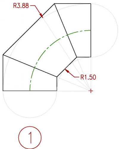 Solved Develop the flat pattern for the elbow in | Chegg.com