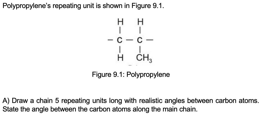 Solved Polypropylene's repeating unit is shown in Figure | Chegg.com