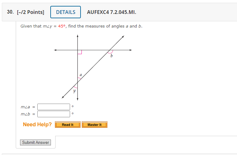 Solved 30. [-12 Points) DETAILS AUFEXC4 7.2.045.MI. Given | Chegg.com