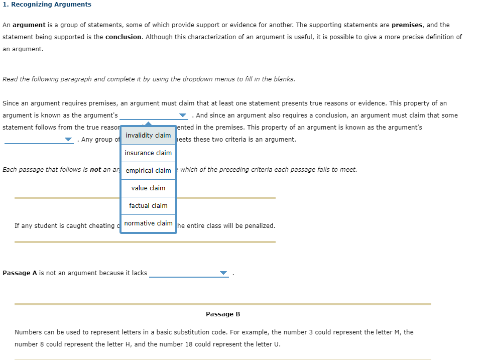 An argument is a group of statements, some of which | Chegg.com