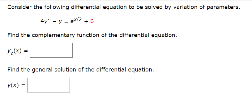 Consider the following differential equation to be | Chegg.com