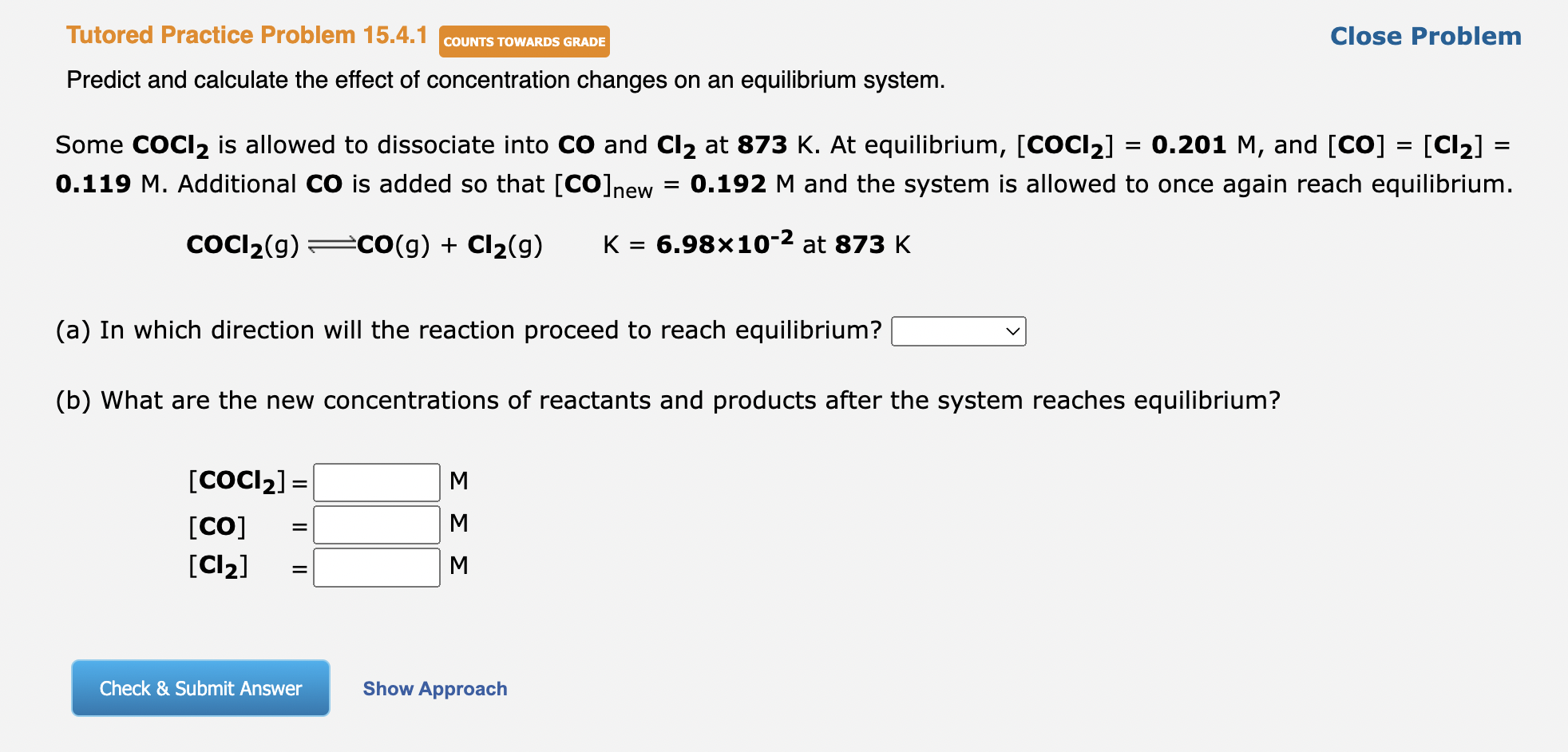 Solved Predict and calculate the effect of concentration | Chegg.com