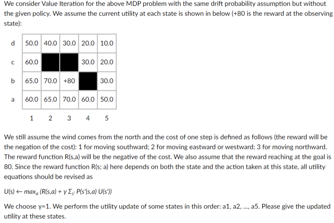 Solved Windy maze with probabilistic outcome after an | Chegg.com