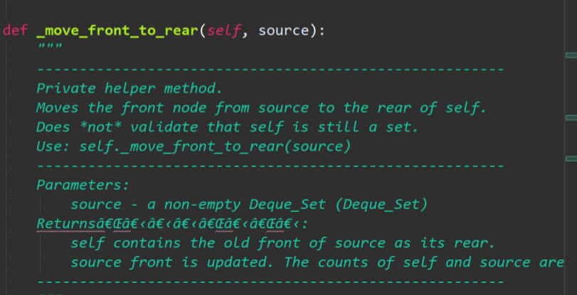 Solved def _move_front_to_rear(self, source): Private helper | Chegg.com