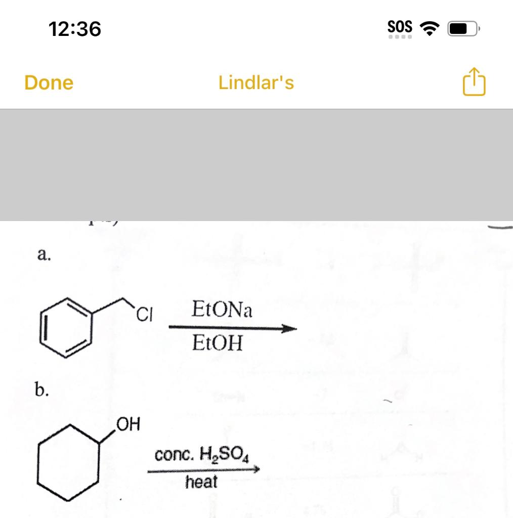 Solved EtOHEtONa b. heat conc. H2SO4 | Chegg.com