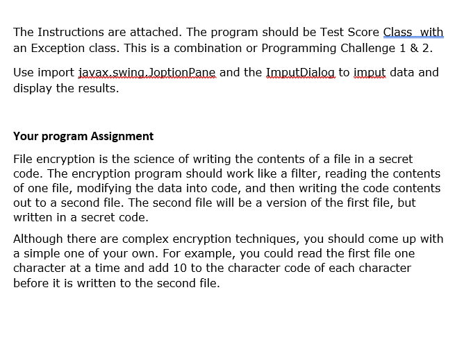Solved The Instructions are attached. The program should be | Chegg.com