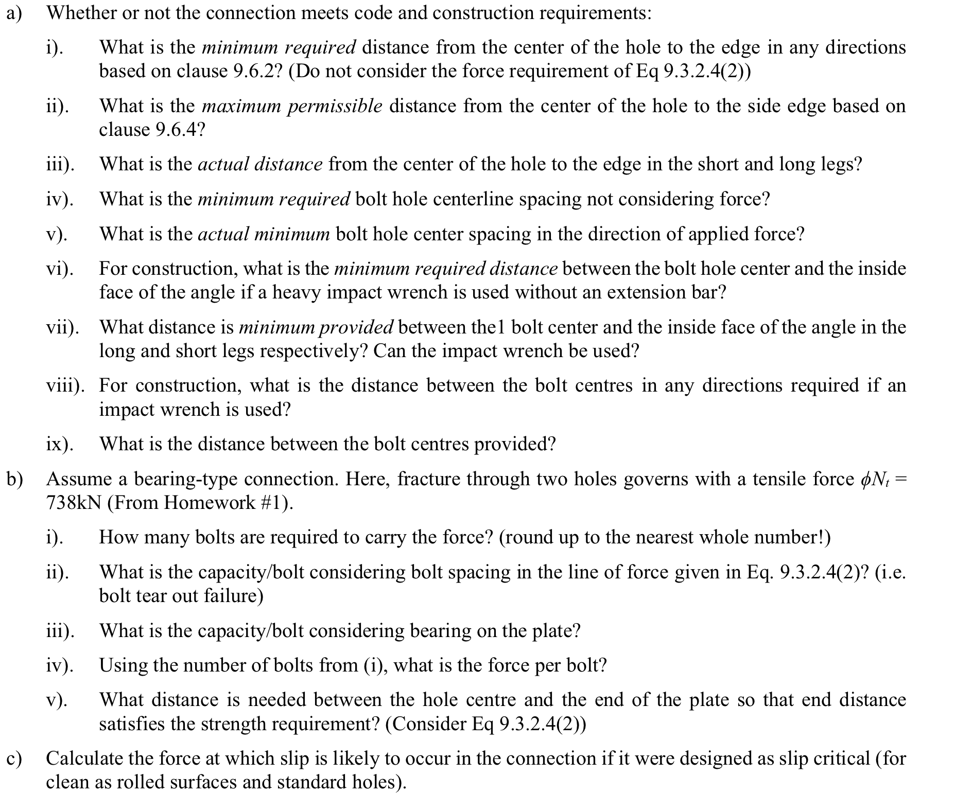 Solved Problem 1. Bolted Connection Evaluation A rolled | Chegg.com