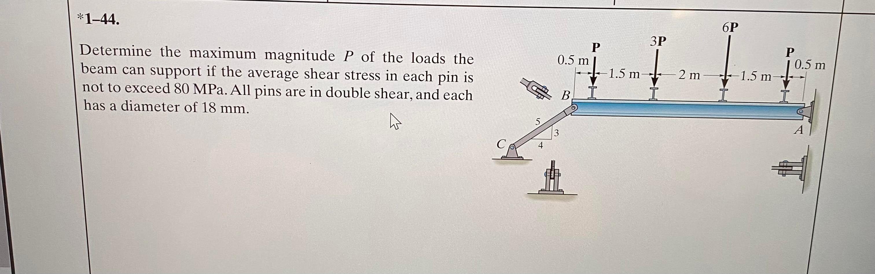 Solved Determine the maximum magnitude P of the loads the | Chegg.com