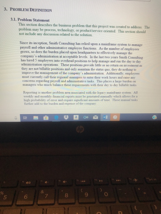 Solved 3. PROBLEM DEFINITION 3.1. Problem Statement This | Chegg.com