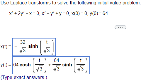 Solved Use Laplace transforms to solve the following initial | Chegg.com