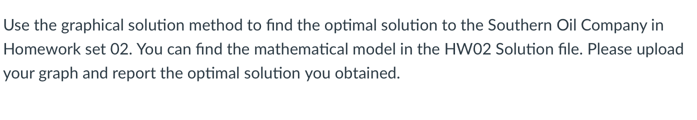 Solved Use the graphical solution method to find the optimal | Chegg.com