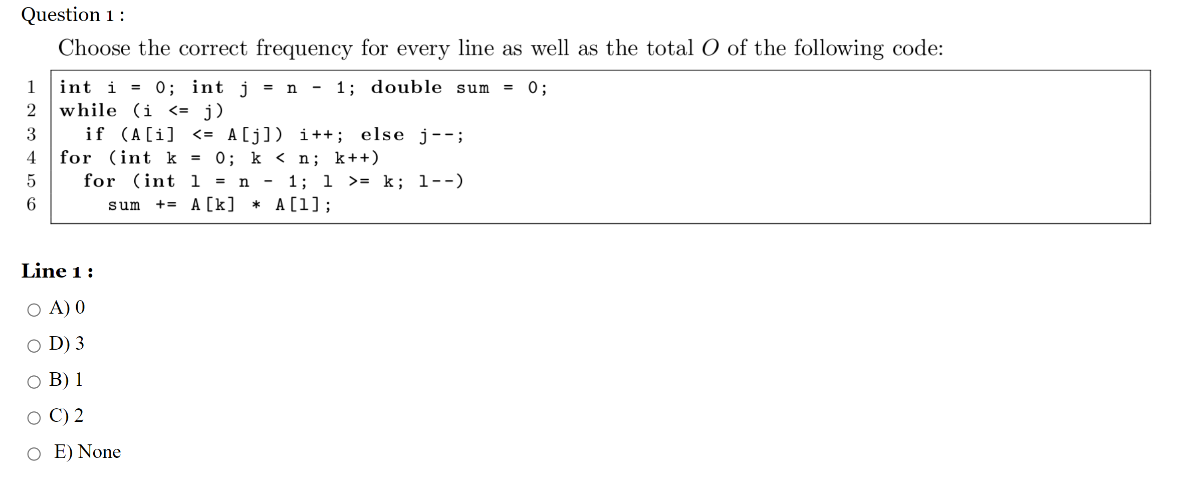 Solved Question 1: Choose the correct frequency for every | Chegg.com
