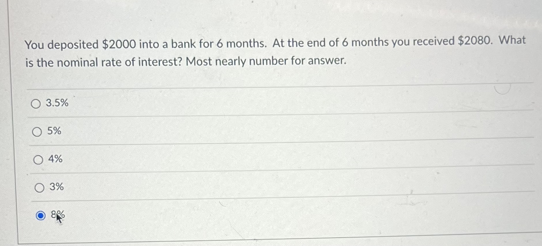 Solved You borrow $5000 from a bank with an initial interest | Chegg.com