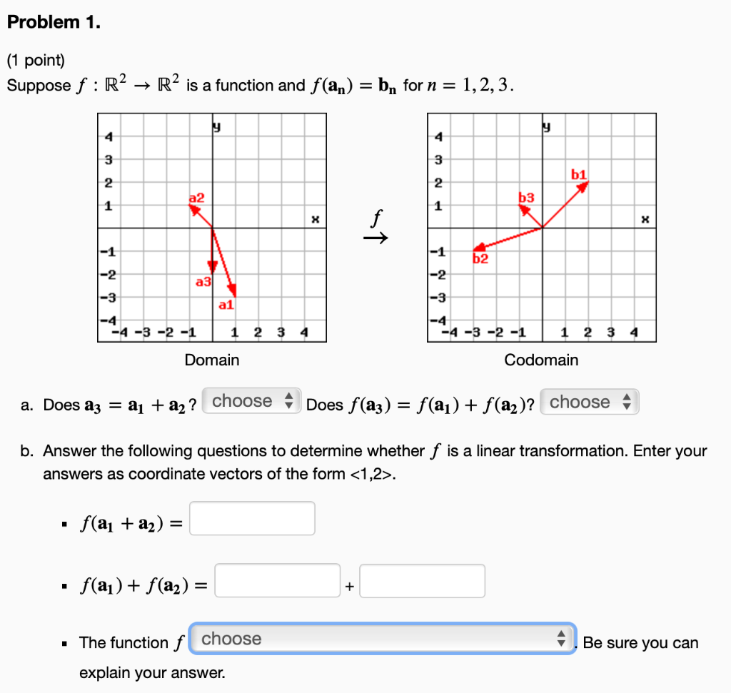 Solved Problem 1. (1 point) Suppose f: R2 R2 is a function | Chegg.com