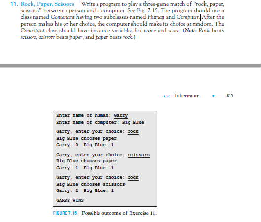 Solved 11 Rock Paper Scissors Write A Program To Play A
