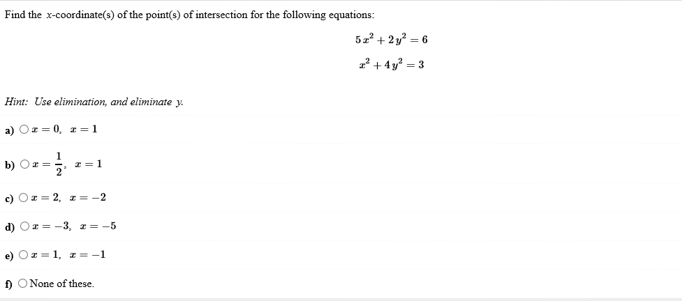 Solved Find the x-coordinate(s) of the point(s) of | Chegg.com