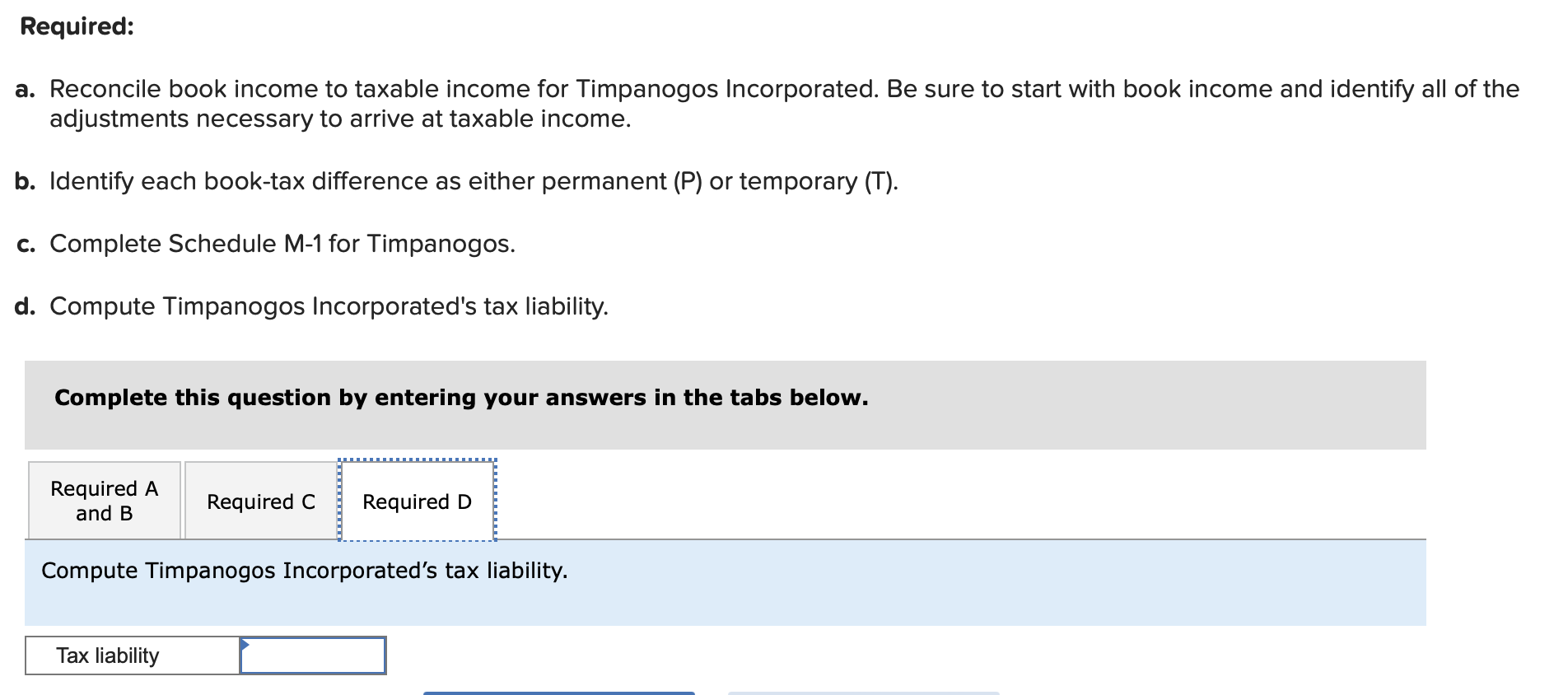 Solved Required:a. ﻿Reconcile book income to taxable income | Chegg.com