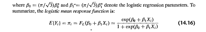 Solved 14.4. a. Plot the logistic mean response function | Chegg.com