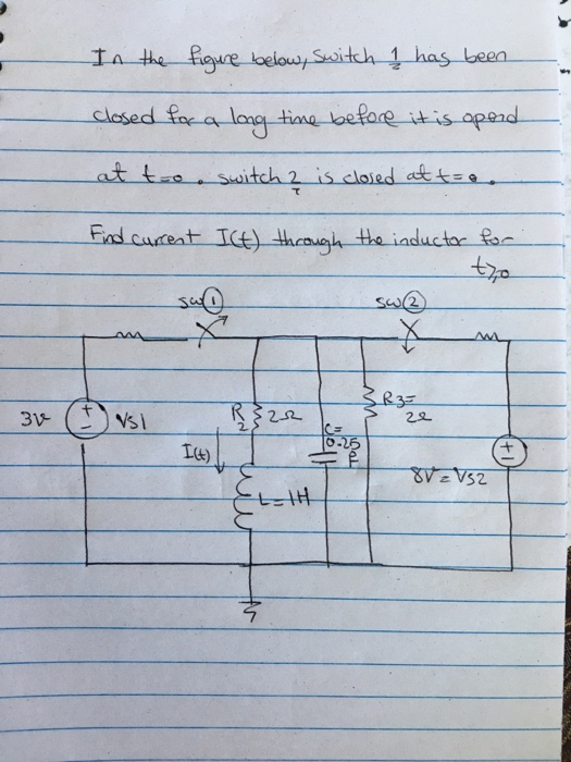 Solved Please solve it by RLC response circuit ( alpha and | Chegg.com