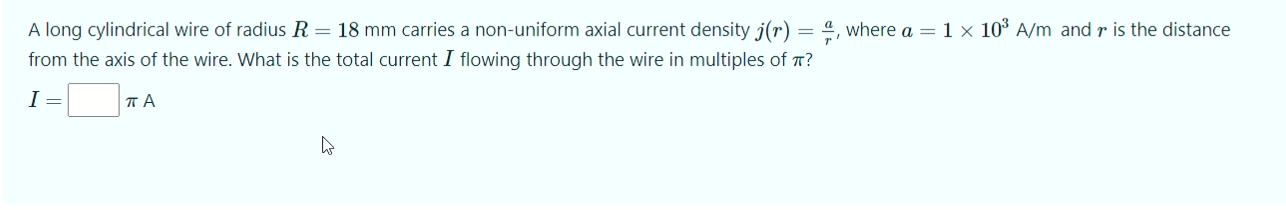 Solved A long cylindrical wire of radius R=18 mm carries a | Chegg.com