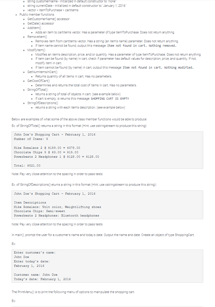 Solved 35.23 Final Project : Shopping Online (Full) This | Chegg.com