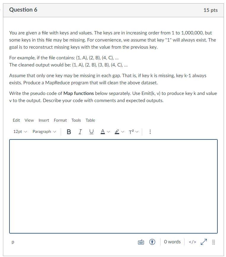 Solved You are given a file with keys and values. The keys | Chegg.com