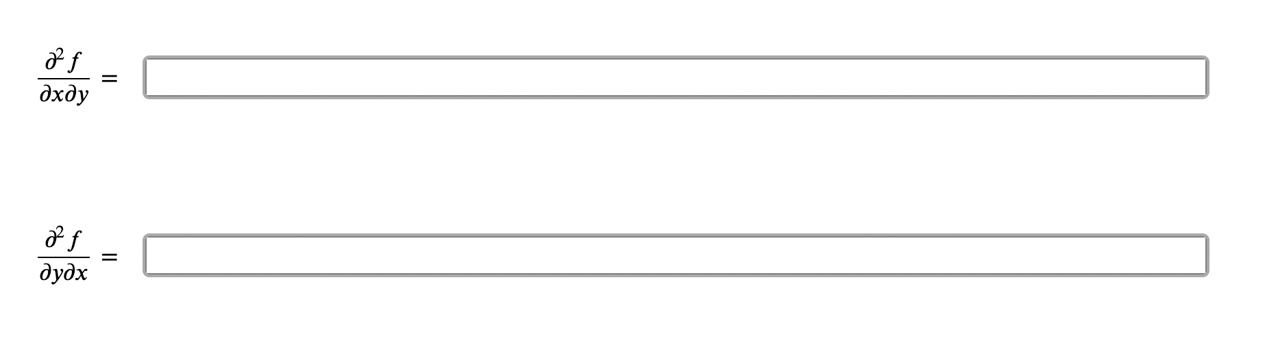 Solved Find The First And Second Partial Derivatives Of 2542