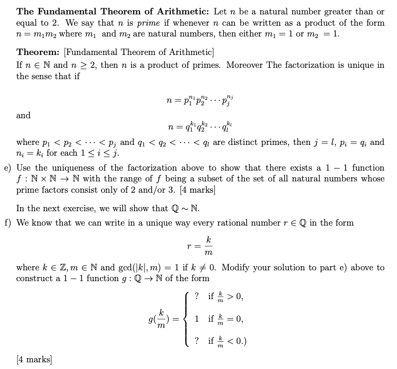 The Fundamental Theorem of Arithmetic: Let n be a | Chegg.com