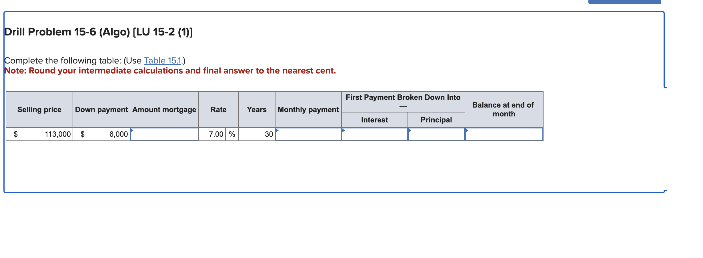 Solved Complete the following table: (Use Table 15.1.) Note: | Chegg.com