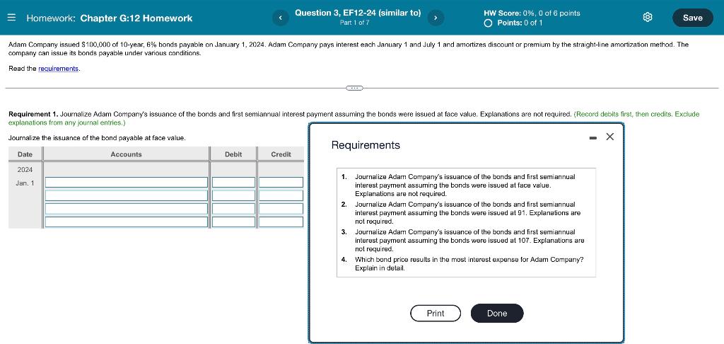 Solved = Homework: Chapter G:12 Homework Question 3, EF12-24 | Chegg.com