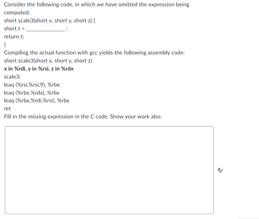 Solved Consider the following code, in which we have omitted | Chegg.com