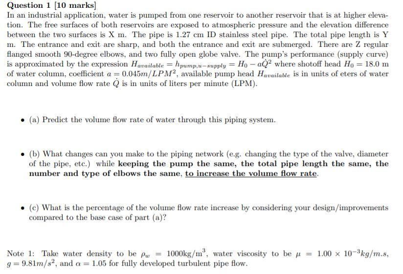 Solved Question 1 (10 marks] In an industrial application, | Chegg.com