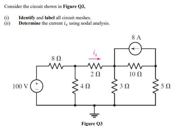 Solved Consider the circuit shown in Figure Q3, (i) (ii) | Chegg.com
