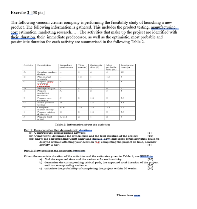 Solved Exercise 2 [50 ﻿pts]The following vacuum cleaner | Chegg.com