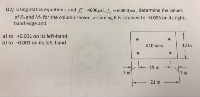 Solved Q2 Using Statics Equations And £ 4000psi J
