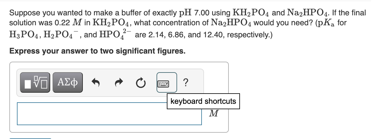 Suppose you wanted to make a buffer of exactly pH7.00 | Chegg.com