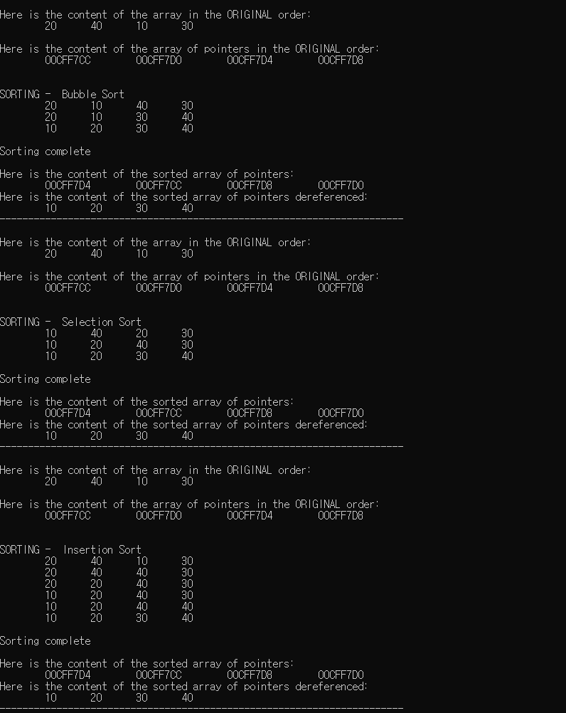 Solved Sorting and Pointers (45 points) In this lab, you | Chegg.com
