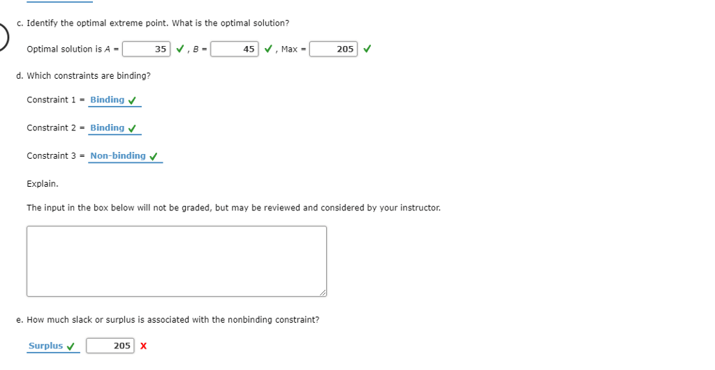 Solved For the linear program: Max 2A+3B s.t. 5A+5B s 400 | Chegg.com