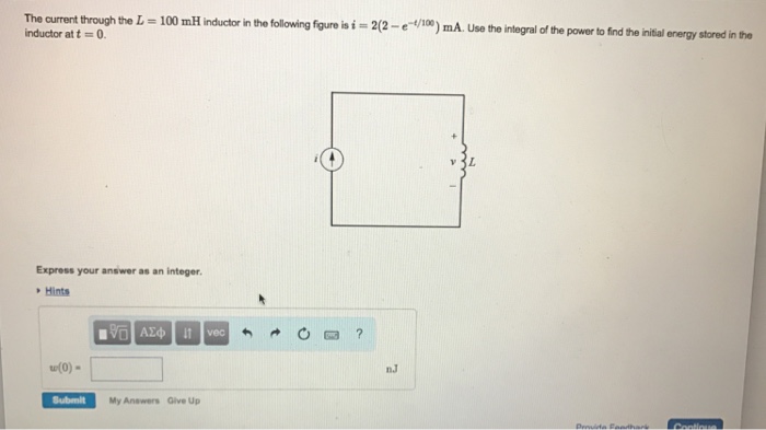 Solved The current through the L = 100 mH inductor in the | Chegg.com