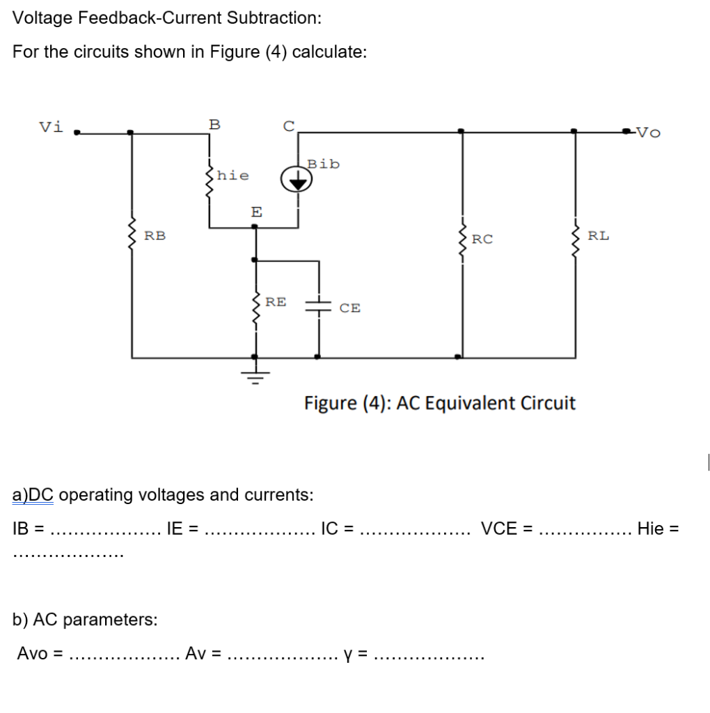Solved Voltage Feedback-Current Subtraction: For the | Chegg.com