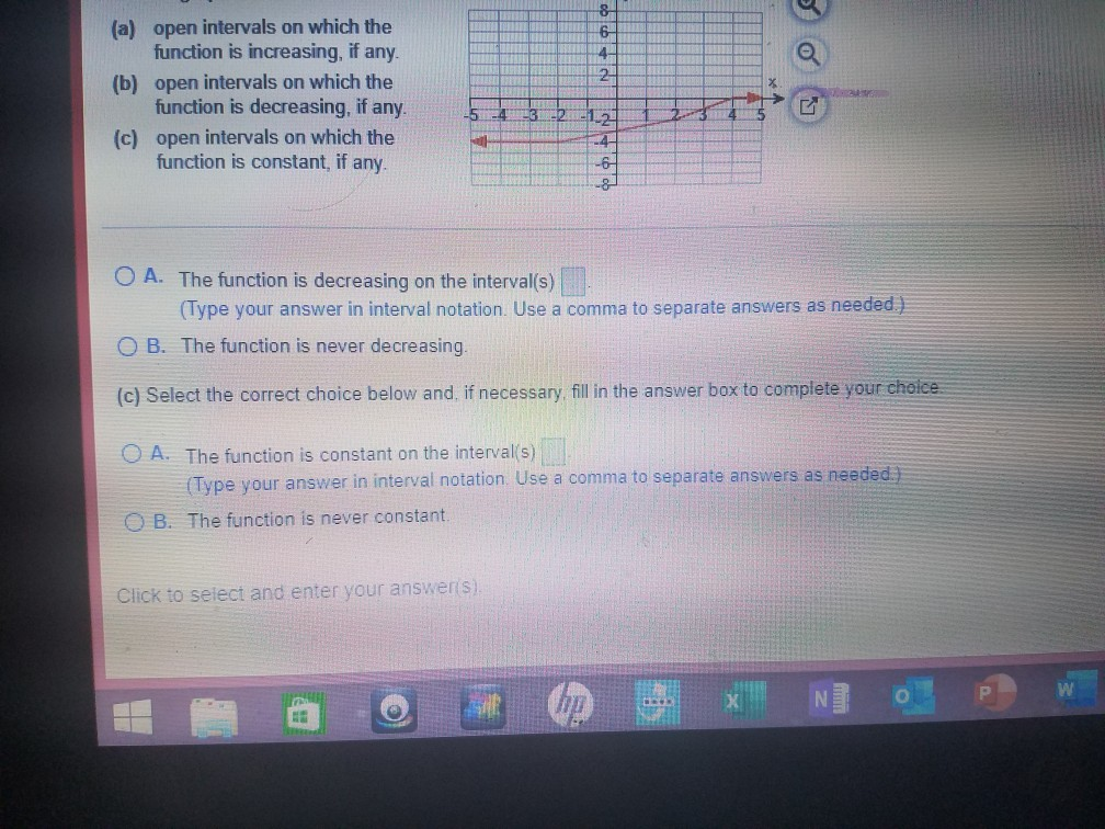 Solved Use the graph to determine (a) open intervals on | Chegg.com