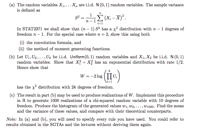 Solved Using the convolution formula and mgf. Double | Chegg.com