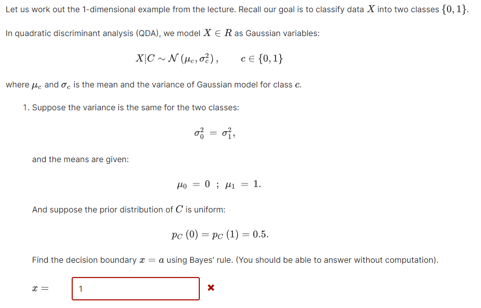 Solved Let us work out the 1-dimensional example from the | Chegg.com