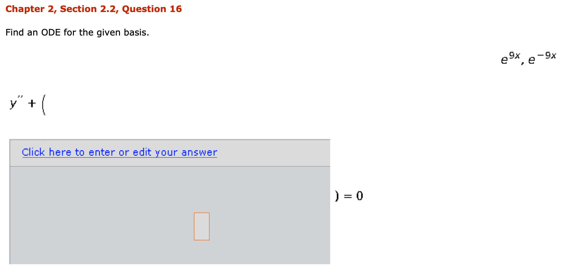 Solved Chapter 2, Section 2.2, Question 16 Find an ODE for | Chegg.com